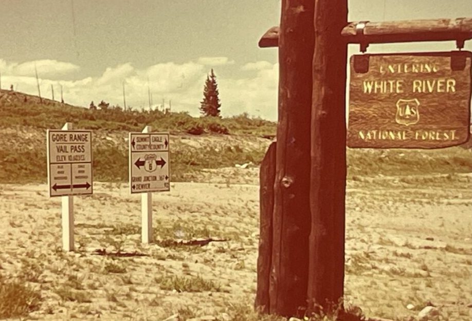 1948 35mm Ansco Color Slide Signs At Vail Pass Colorado White River ...