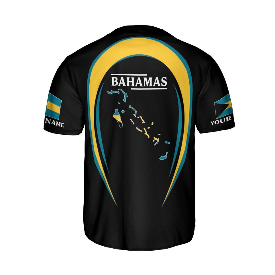 Personalized Proud Bahamas Bahamians Flag Baseball Jersey Shirts ...
