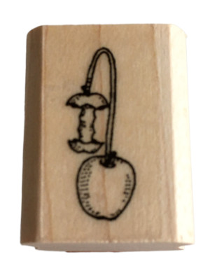 Stampin Up Rubber Stamp Hanging Apple Core Small Country Decor Card ...