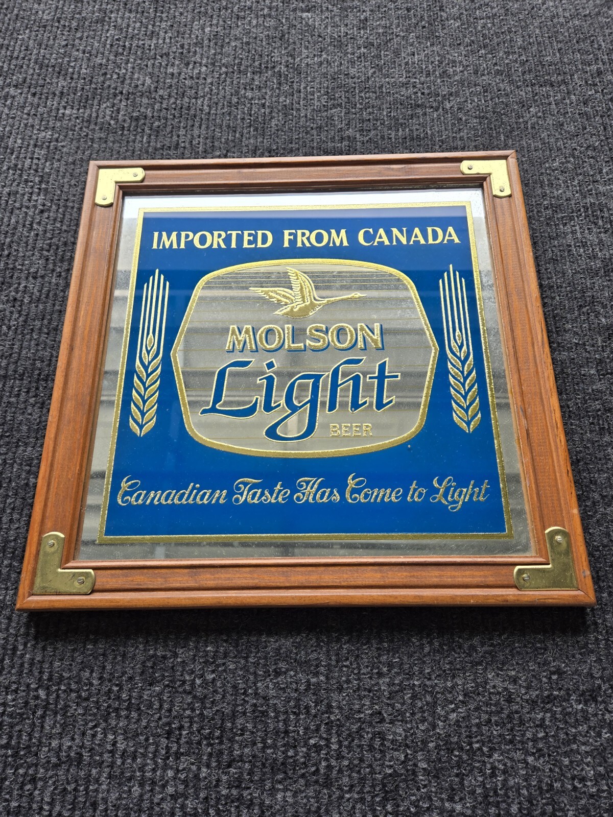 Vintage MOLSON LIGHT BEER MIRROR SIGN PROMO ADVERTISING MOLSON CANADIAN ...