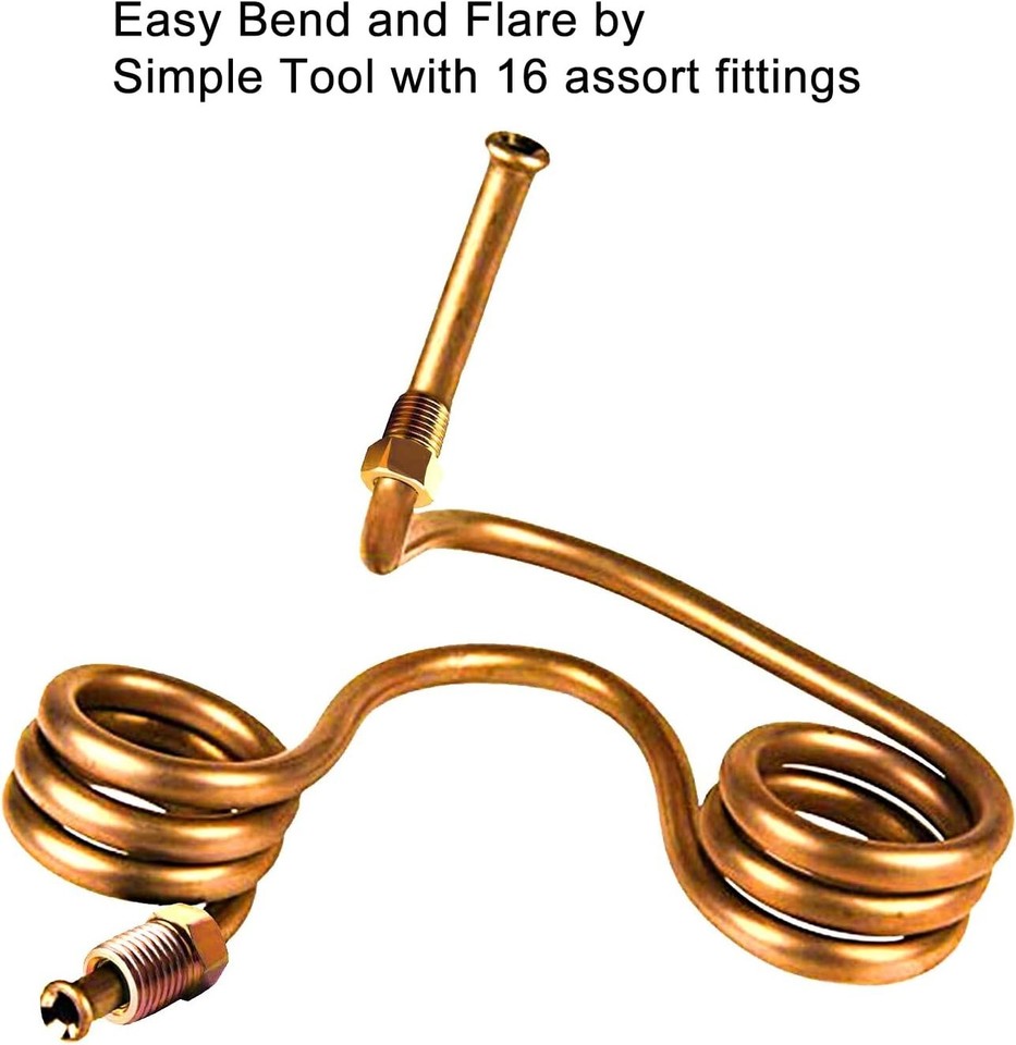 3/16 Rear Brake Line - Upgraded 25Ft Copper-Coated Steel Brake Line Kit ...