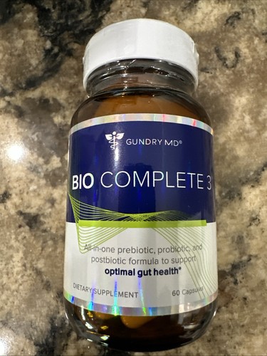 Gundry MD Bio Complete 3 Supplement 60 Capsules Optimal Gut Health Exp ...