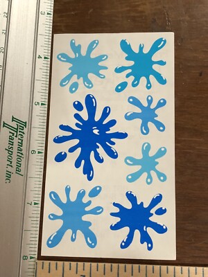 1 Frances Meyer Blue Splash Stickers Water Splat Balloon Oops Drops ...