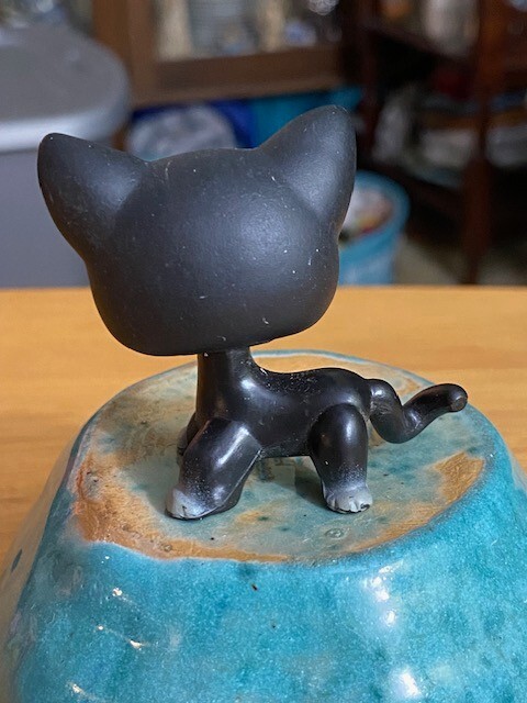 LPS Littlest Pet Shop #994 Authentic Black Short Hair Cat Teal Eyes ...