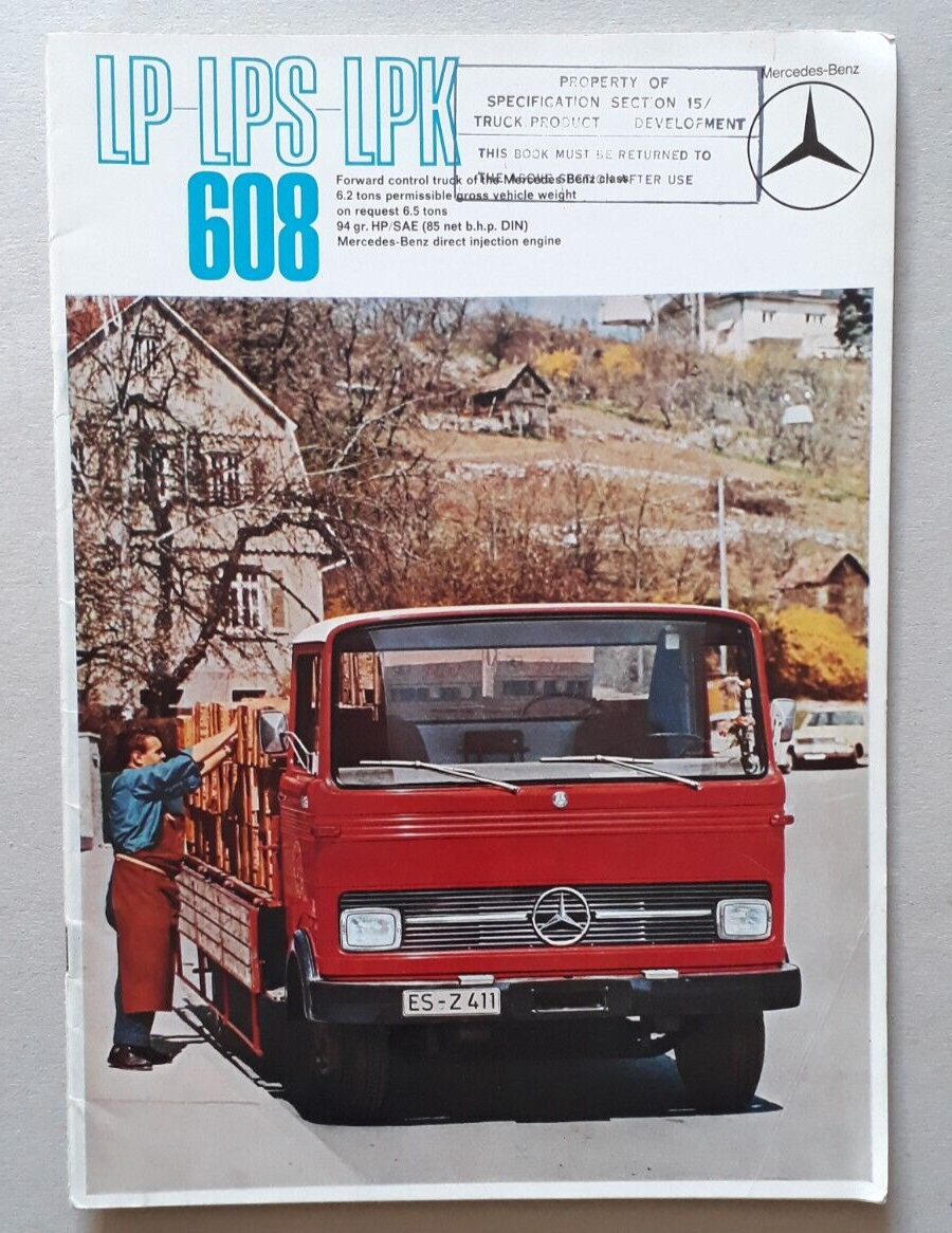 Mercedes Benz LP / LPS / LPK 608 Brochure c.1970 - Truck Tipper Tractor ...