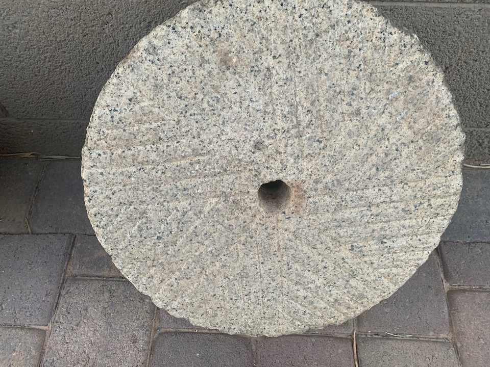 Antique Granite Mill Stone Millstone 15" x 4.25" | eBay