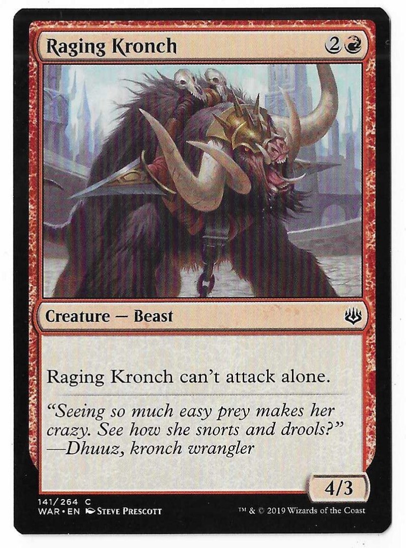 MTG Raging Kronch War of the Spark (WAR) Common Magic Card #141/264 ...