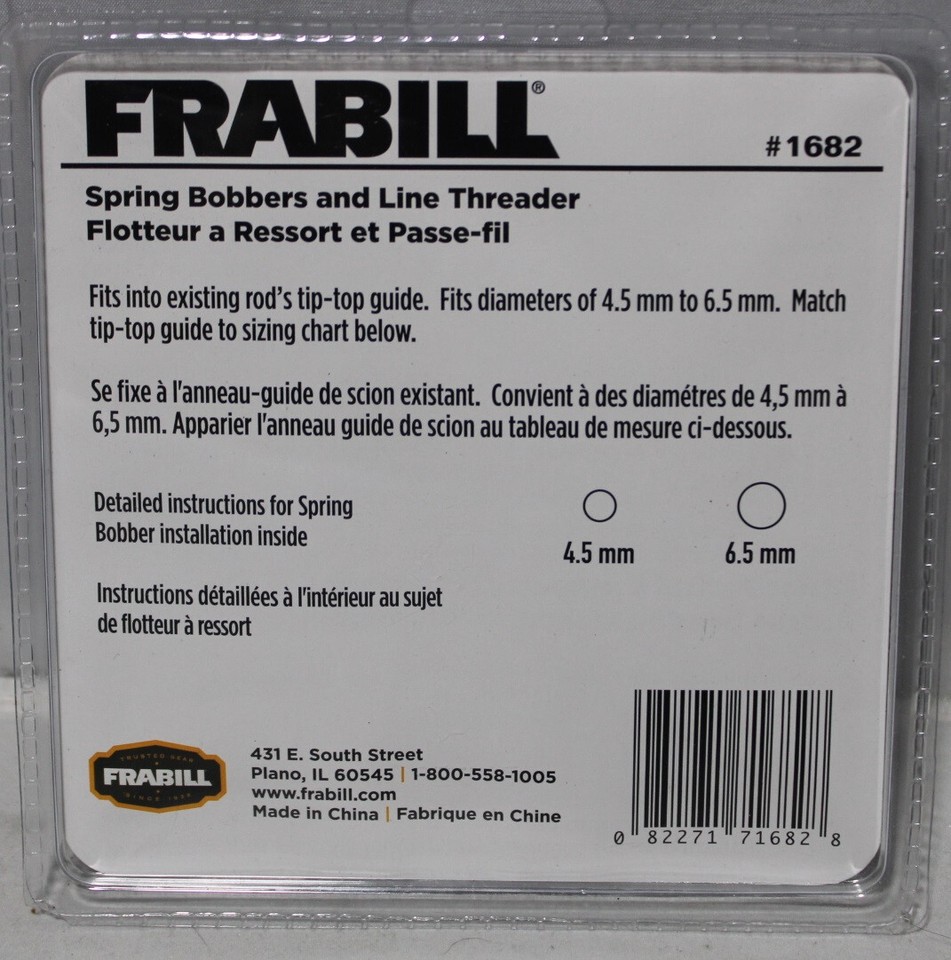 Frabill Spring Bobber And Line Threader Ice fishing #1682 | eBay