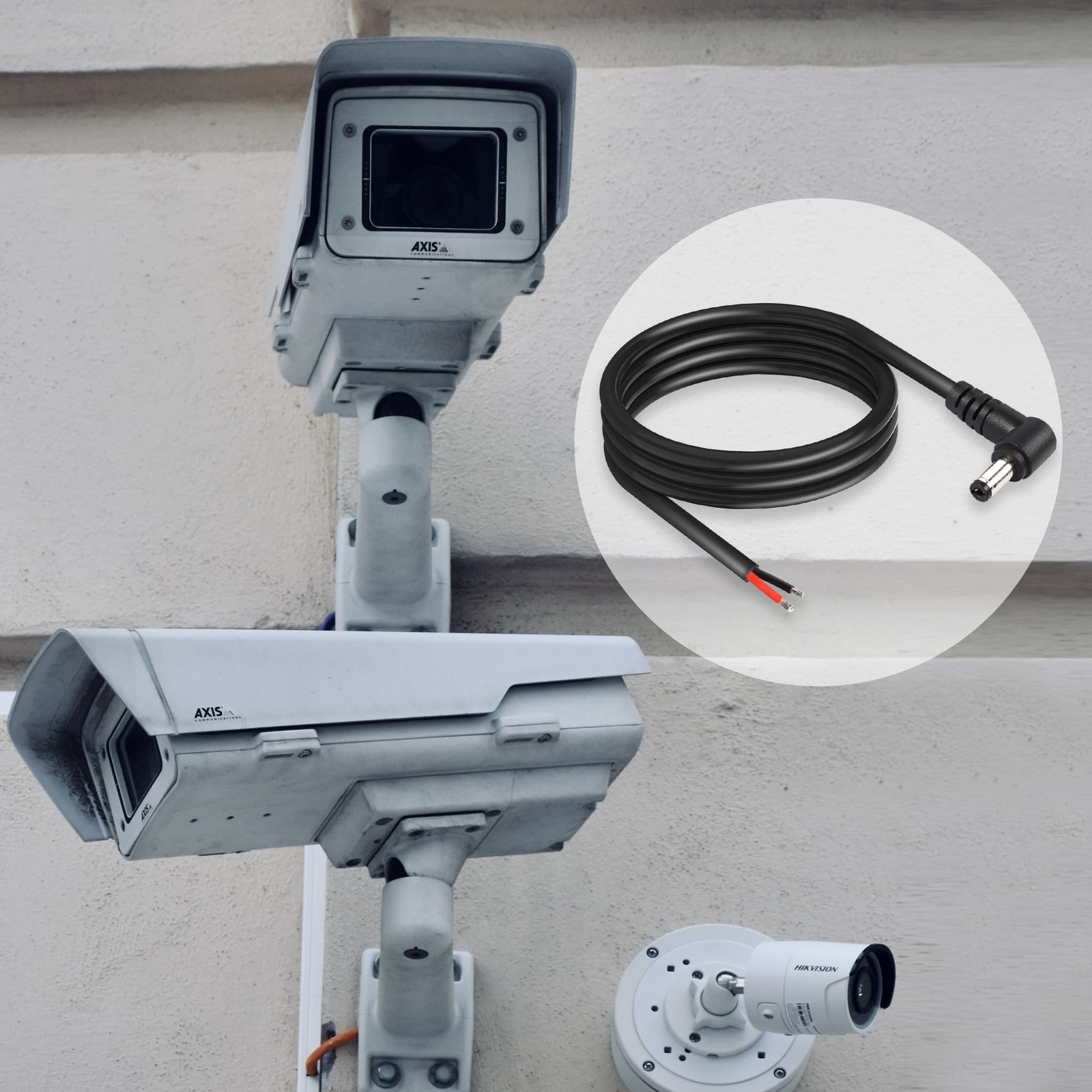 2 Pack 90 Degree DC Power Pigtails Cable, Right Angle DC 5.5mm x 2.1mm ...