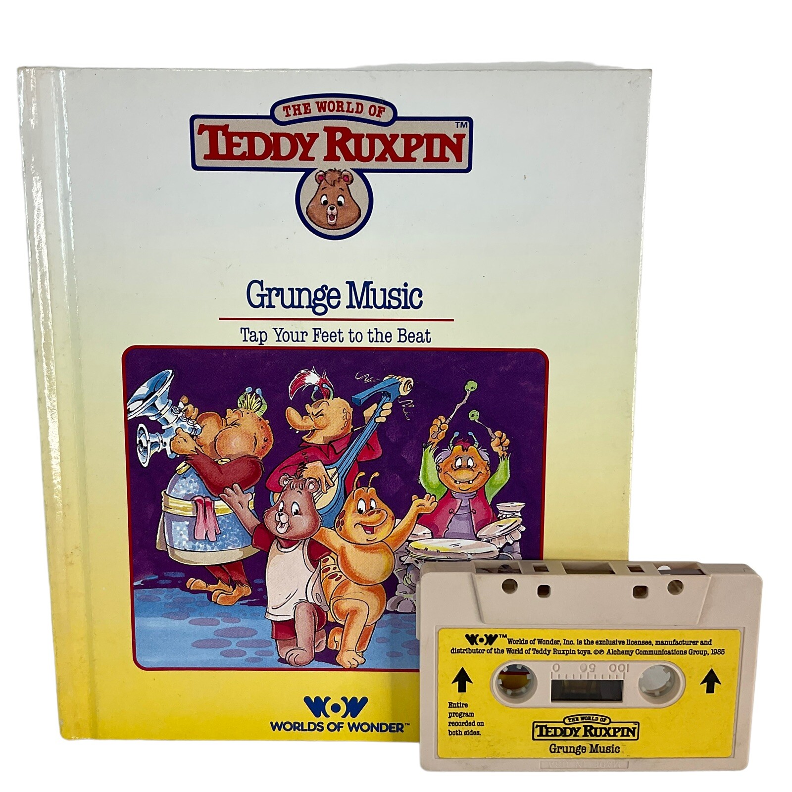 Worlds Of Wonder Teddy Ruxpin Grunge Music 1985 Book and Cassette Tape ...