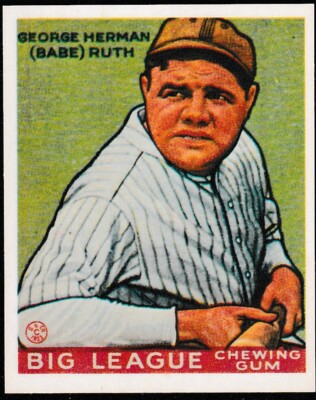 BABE RUTH NEW YORK YANKEES 1933 GOUDEY #181 REPRINT BASEBALL CARD | eBay