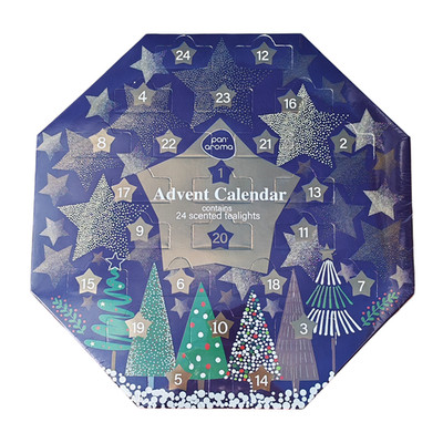 24 Scented Tealight Candles Advent Calendar Pan Aroma Christmas Festive ...