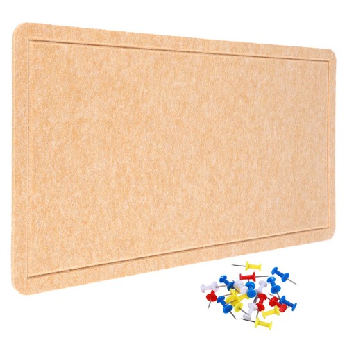 Felt Bulletin Board, 96 x 48 -Inch Foldable Decorative Pin Board(Beige ...