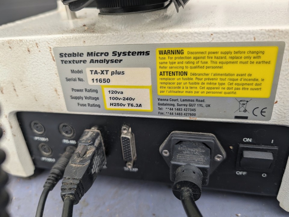 Stable Micro Systems TA-XT plus Texture Analyzer | eBay