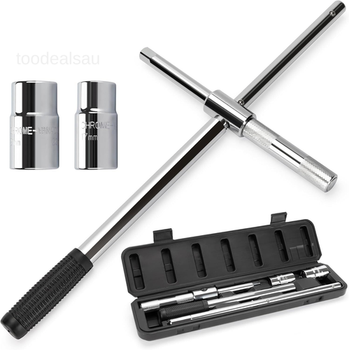 Extended Lug Wrench, 4 Way Tire Iron for Car, Nut Removal Silver | eBay