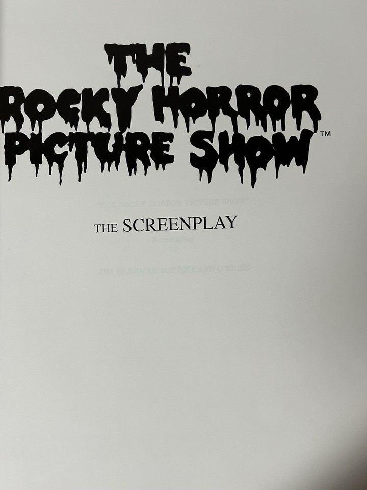 "ROCKY HORROR PITURE SHOW" ORIGINAL MOVIE SCRIPT- JIM SHARMAN & RICHARD ...