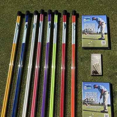 Tour Sticks Golf Alignment Sticks Swing Tour Training Aid Practice Rods ...