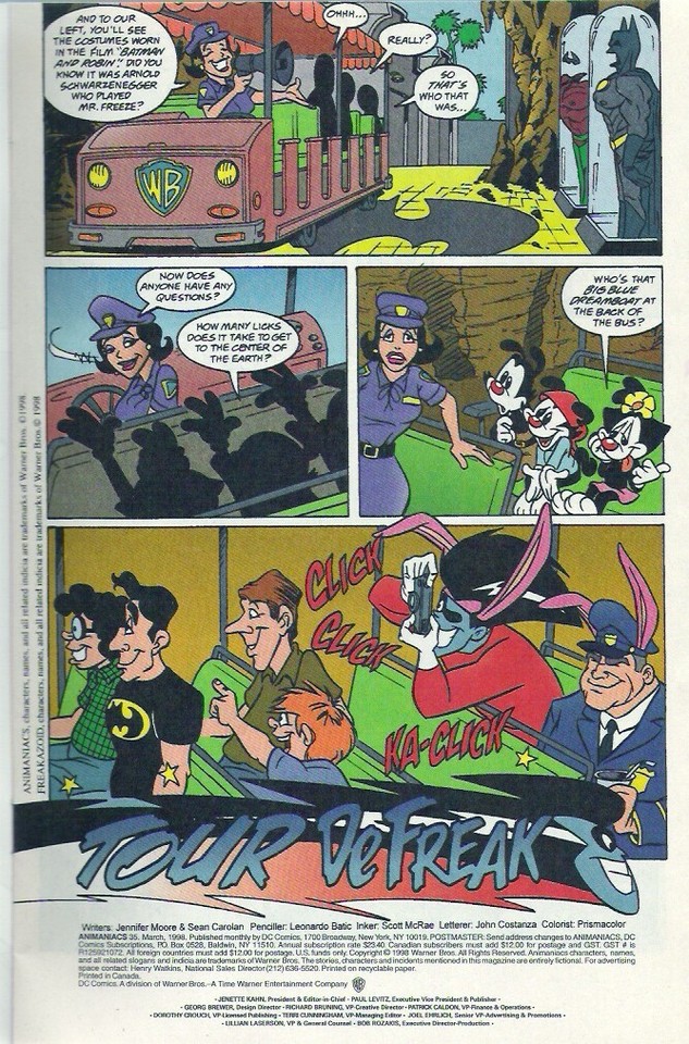 ANIMANIACS #35 (1998) 1ST APP FREAKAZOID IN COMIC NM- RANGE OR BETTER ...