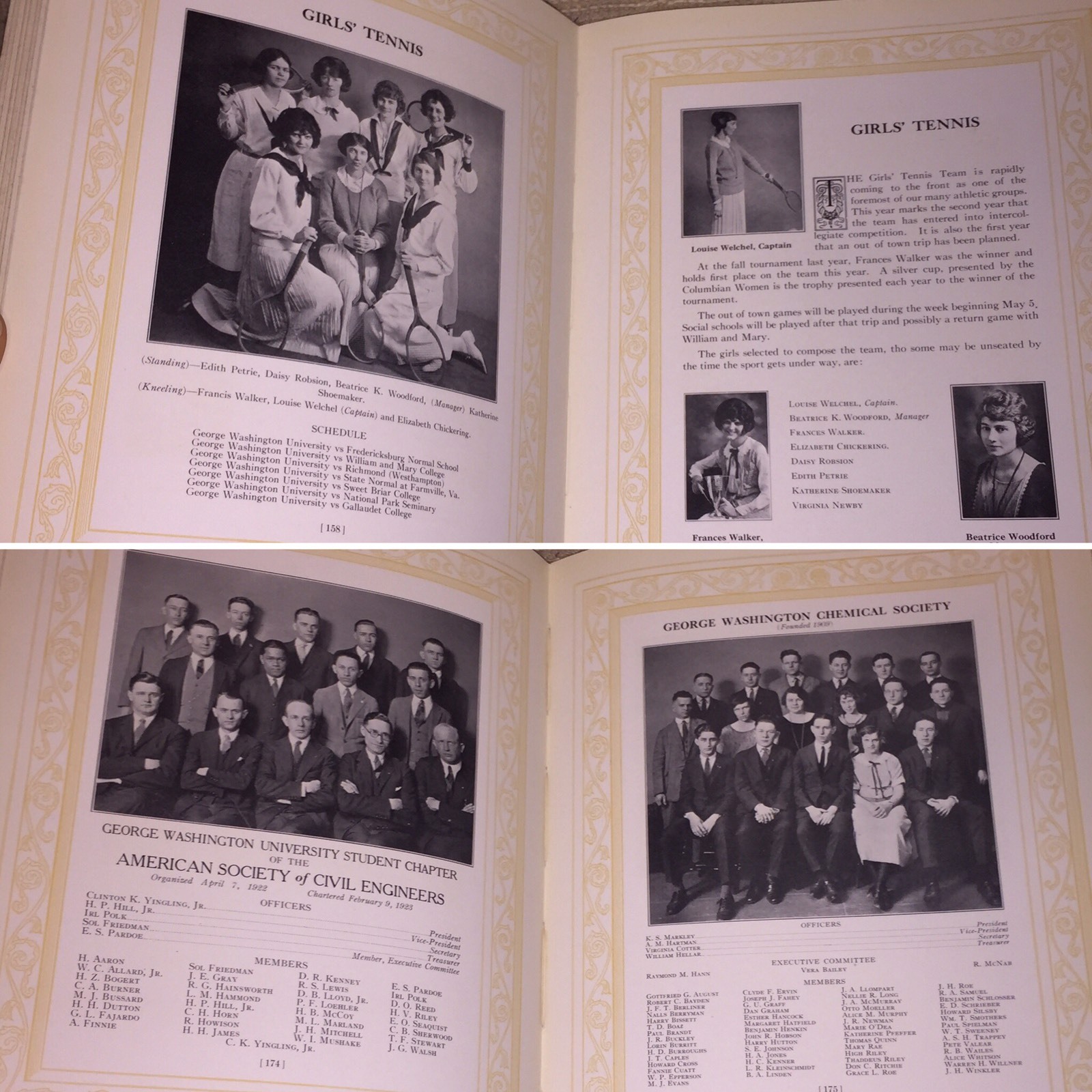 Vintage 1924 1920s The Cherry Tree Yearbook George Washington ...