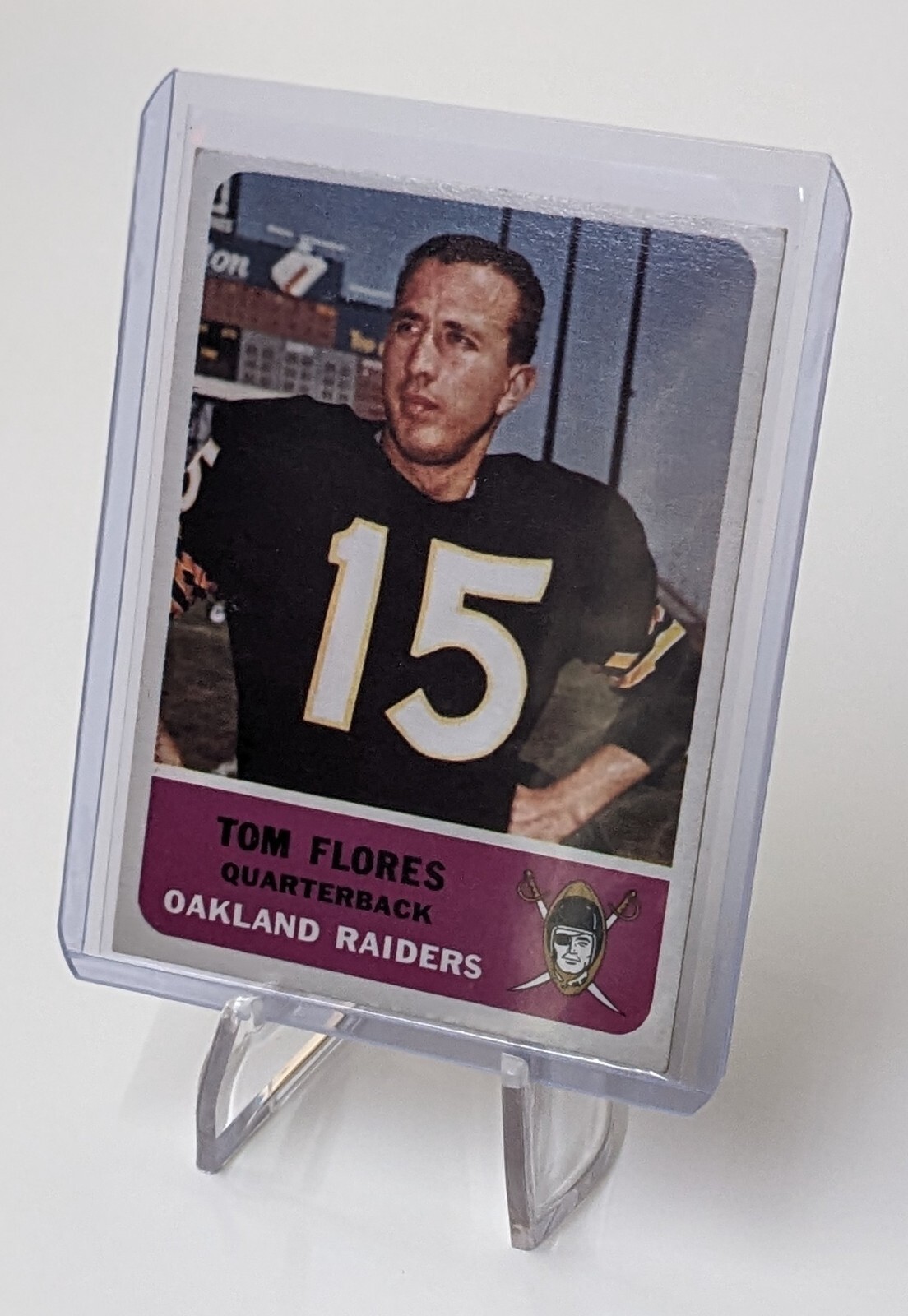 Tom Flores (Hall of Fame) - 1962 Fleer Football #68 - Oakland Raiders ...
