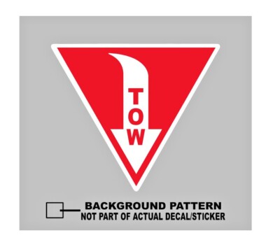 TOW Point Vinyl Window Decal / Sticker Racing Safety | eBay