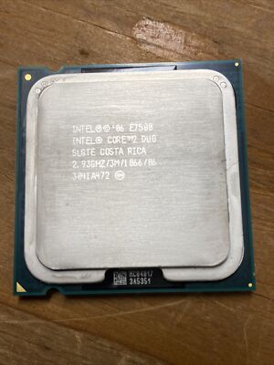 Intel Core 2 Duo E7500 Dual-Core 2.93GHz 3MB 1066Mhz LGA775 SLGTE CPU ...