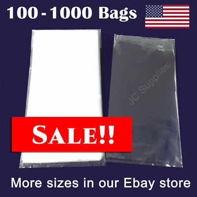 Plastic 2-Mil Bags 4 x 24 Multipurpose Open Top Poly Lay Flat Baggies ...