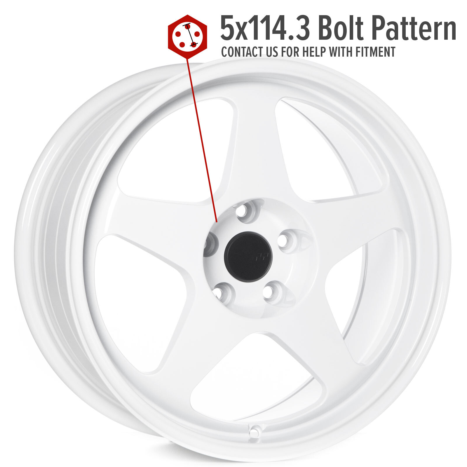 CIRCUIT CSF22 18X9.5 5X114.3 +38 GLOSS WHITE SPUN FORGED WHEEL SPOON ...