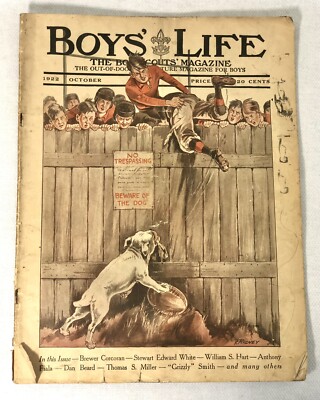 Rare Antique Boys Life Magazine BSA October 1922 Beware of the Dog ...