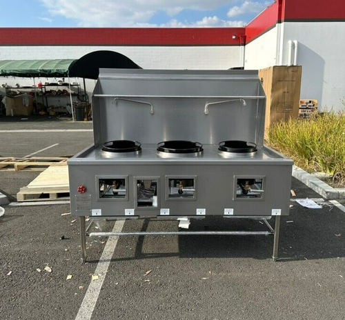 NEW Commercial 3 Hole Wok Range Chinese Cuisine 300,000 BTU NSF CSA ...
