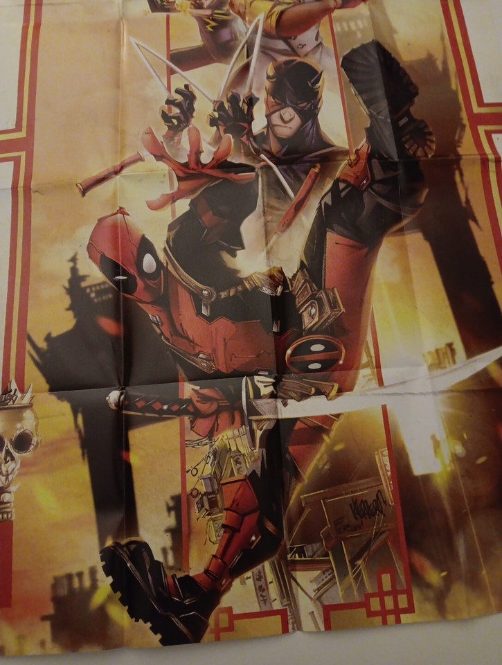 Deadpool #13 Promo Poster 24" x 36" Marvel 2016 Francisco Herrera iron ...