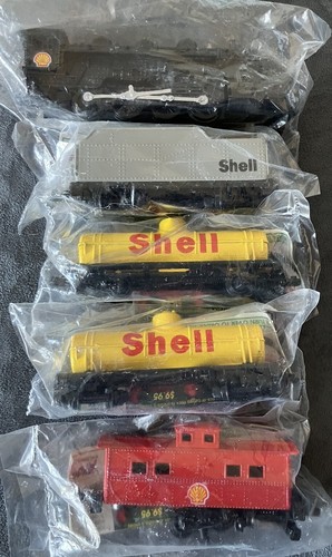 Vintage ATLAS TRAIN SHELL OIL HO Scale Diecast Train Set 5 Pieces NIP ...