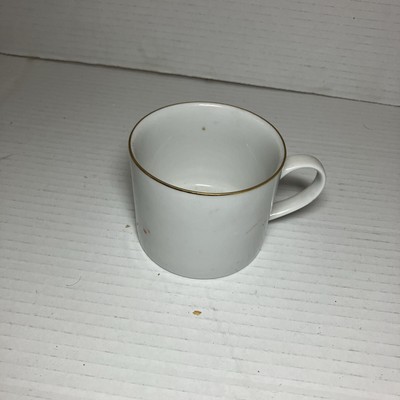 Robert Stanley Home Collection White w/Silver Trim 8oz Tea Coffee Cups ...