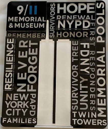 9/11 MEMORIAL MAGNET Twin Towers Never Forget SEPTEMBER 11th 2001 911 ...