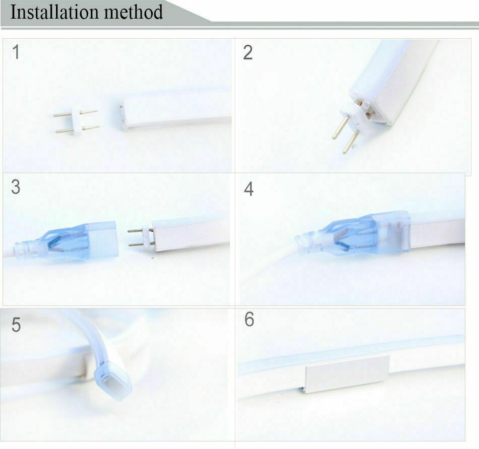 50/100/150/330ft Flex LED Neon Rope Light Strip Party Home Bar Decor ...