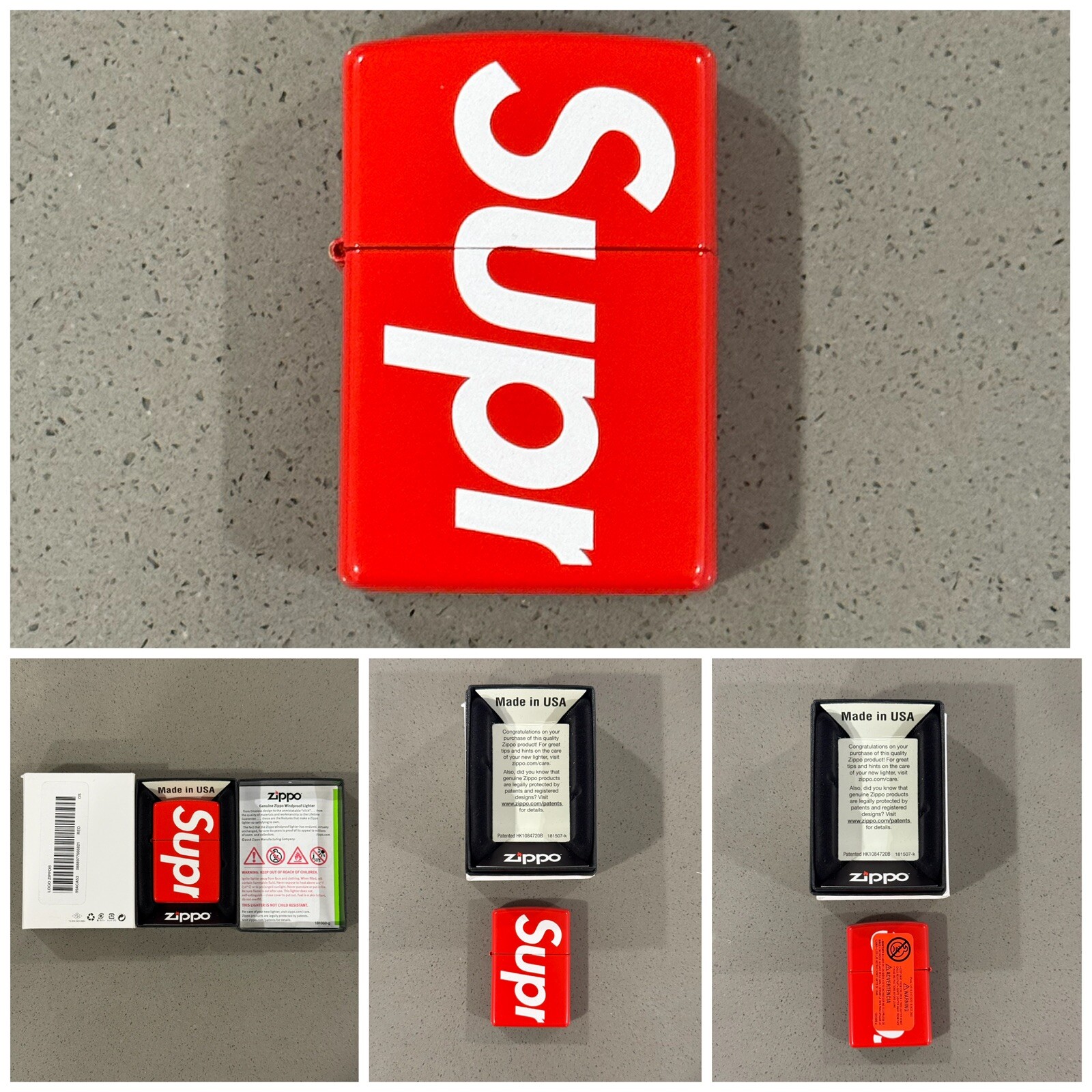 New Supreme Logo Zippo Lighter Spring Summer 2022 Red color (99ACA53 ...