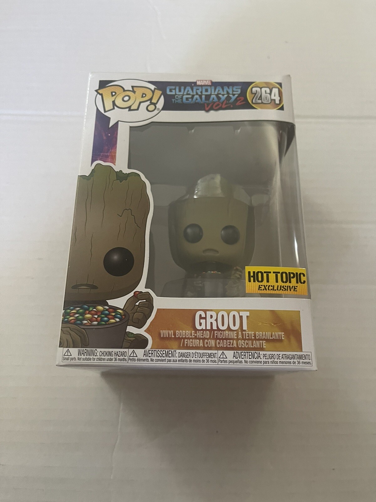 Funko Pop Marvel Groot With Candy Bowl 264 2017 Vaulted Exclusive | eBay