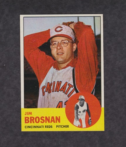 1963 Topps Baseball Card #116 Jim Brosnan Cincinnati Reds NMMT Vintage ...