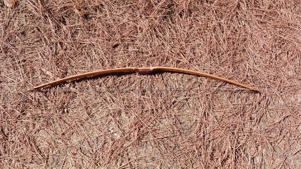 Custom Made Primitive Self Bow Hickory And Zebra wood. Sinew Suport ...