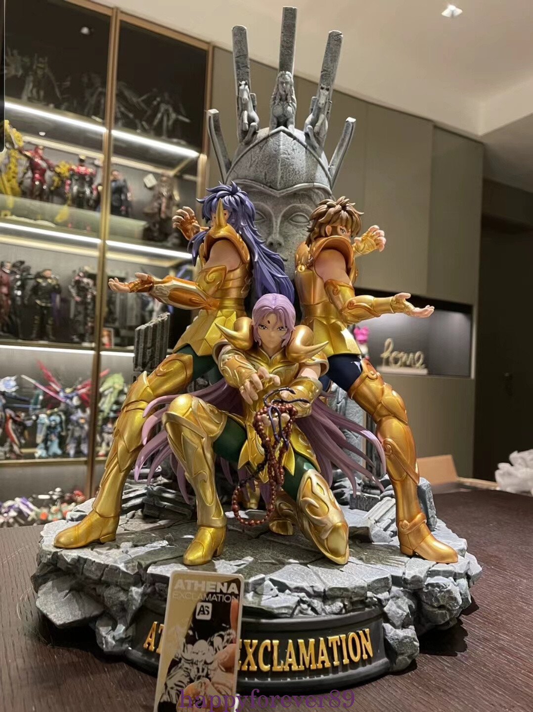 AS Studio Saint Seiya Athena Exclamation Mu Milo Aiolia Resin Painted ...