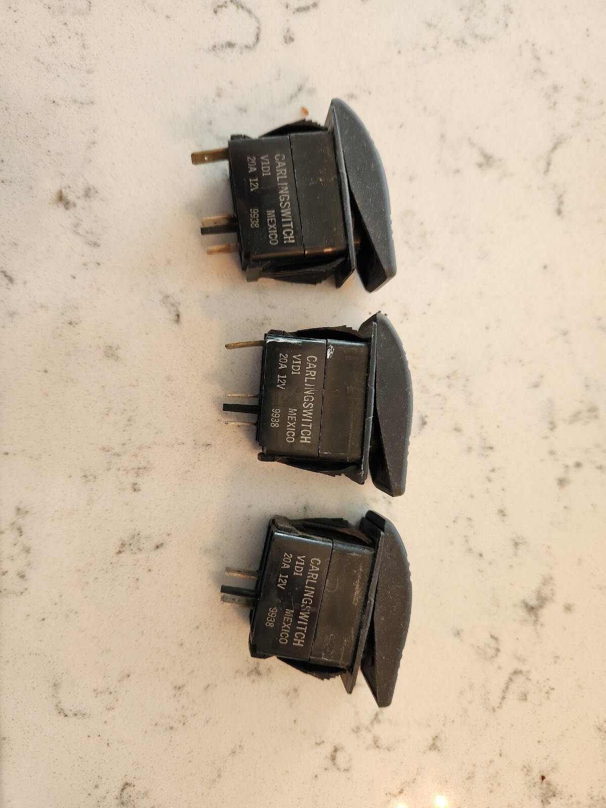 CARLING V1D1 LIGHTED MARINE 50-12961 CONTURA ROCKER SWITCH ON/OFF BLACK ...