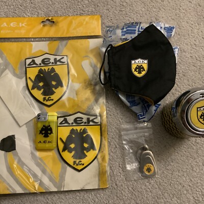 AEK Athens FC gift set key chain ash tray wall badges mask lighter Car ...