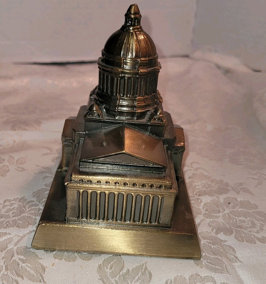 US Capitol Banthrico Piggy Bank Vintage Paperweight Patina DC Collector ...
