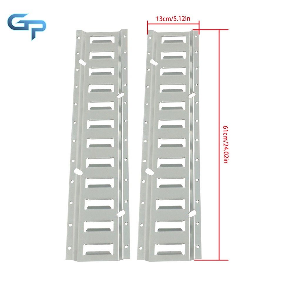 10 Pack 2' E Track Tie Down Rail Kit For RV Trailer Camper Truck Silver ...