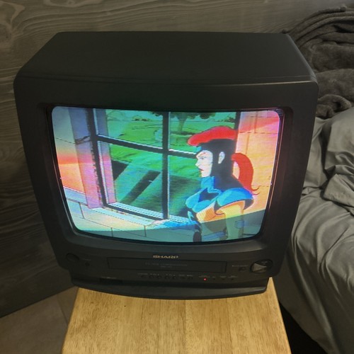 Sharp Retro Gaming 13in TV/VHS Combo 13VT-H60 Broken | eBay