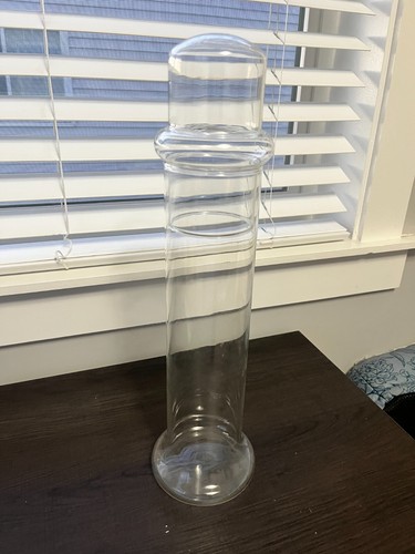 Rare Vintage Tall Pyrex 16” Glass Cylinder With Cover Lid Stamped Pyrex ...