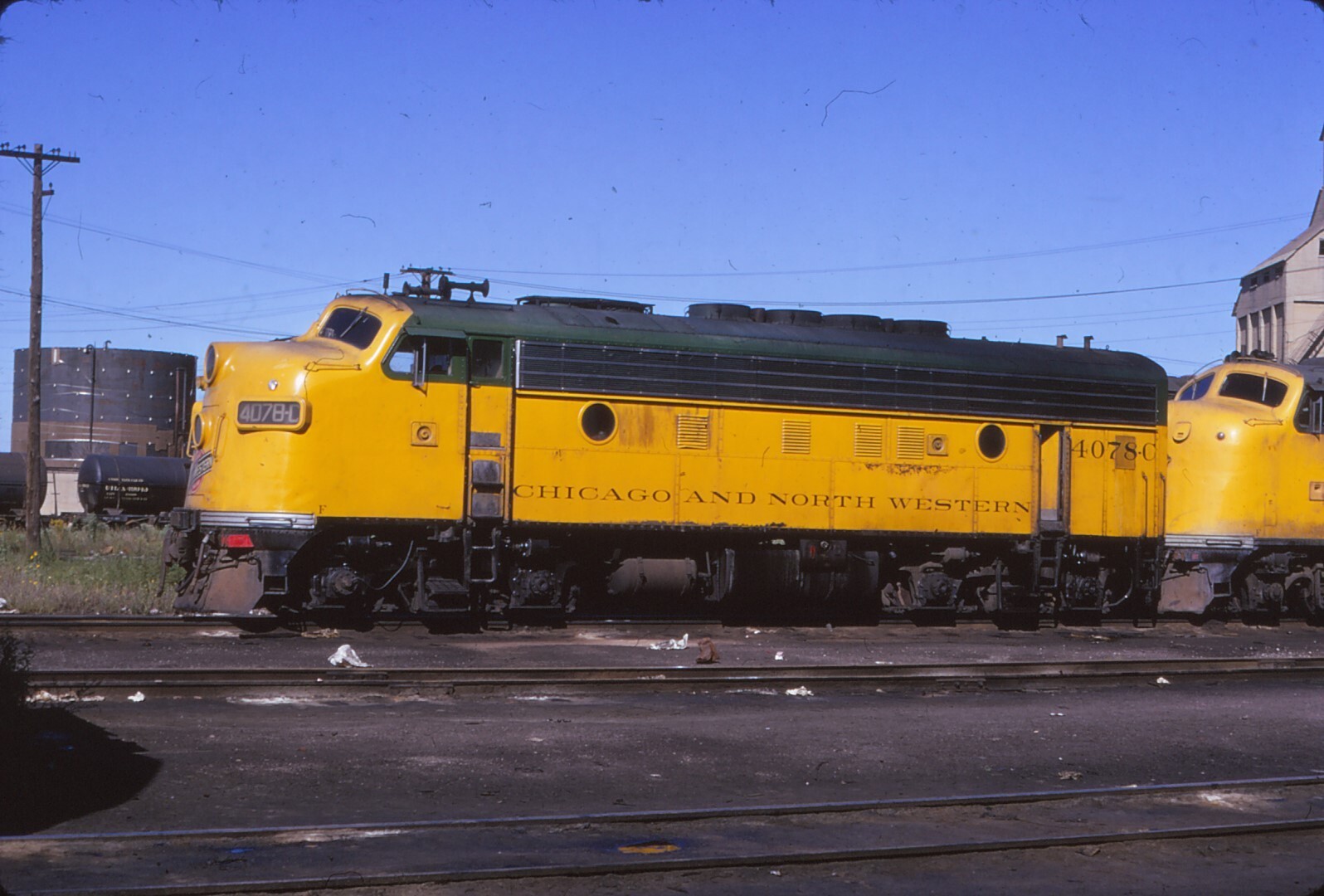 Original Kodak Railroad Slide CNW Chicago Northwestern F7A #4078C | eBay