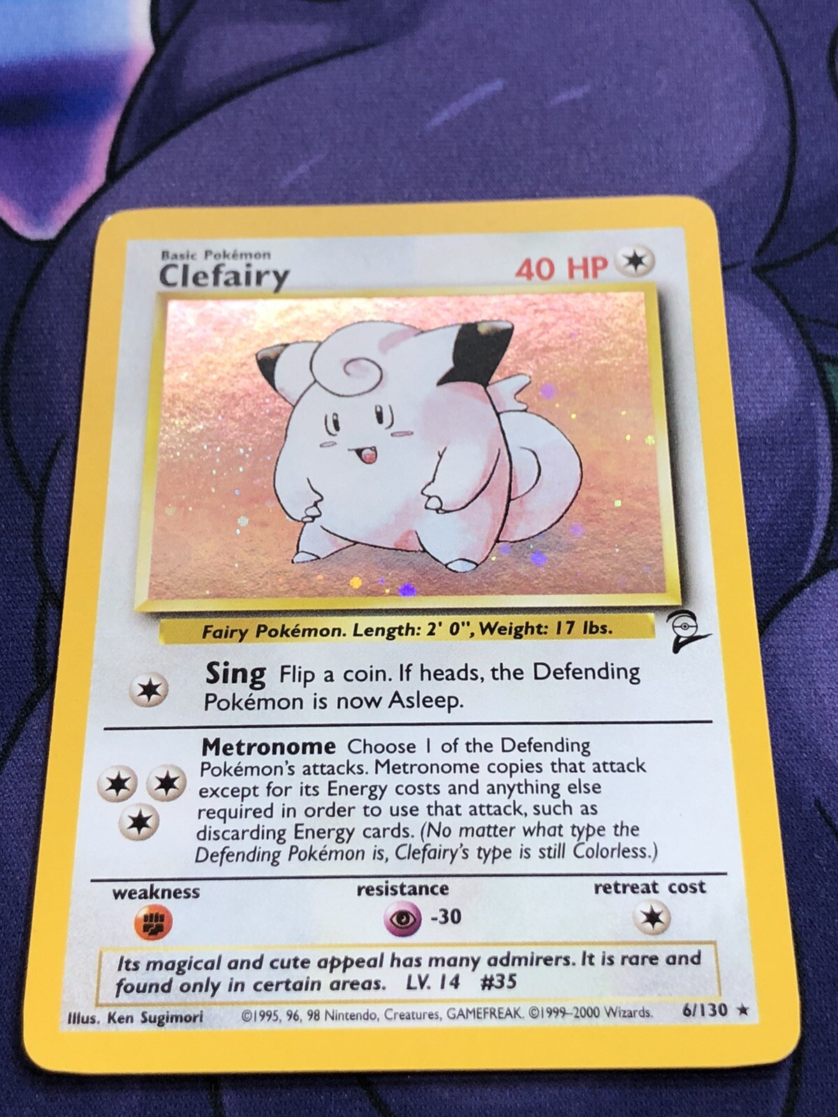 Clefairy 6/130 - Base Set 2- Holo Rare - 2000 Vintage WOTC Pokémon NM ...
