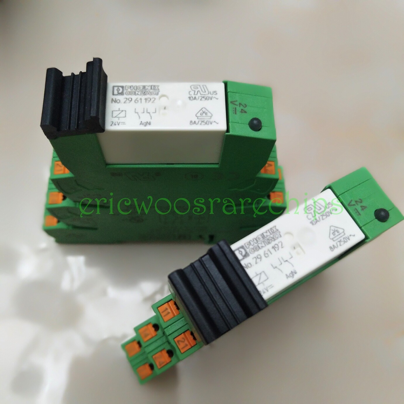 No.2961192 Power Relay 10A 250VAC 8 Pins w/PLC-BSC-24UC/21-21 Socket x ...