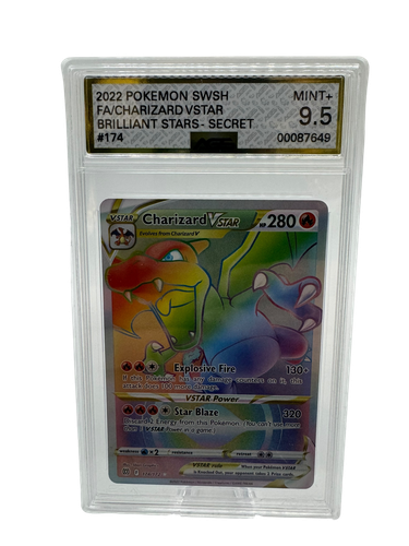 Charizard VSTAR, Full Art Brilliant Stars Secret, #174, AGS 9.5 | eBay